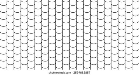 Shingles Roof Seamless Pattern House Roof Stock Vector Royalty Free