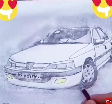 عکس نقاشی ماشین پژو 405