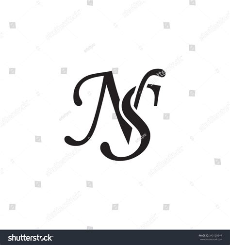 NS-Anfangslogo: Stock-Vektorgrafik (Lizenzfrei) 343129544 | Shutterstock