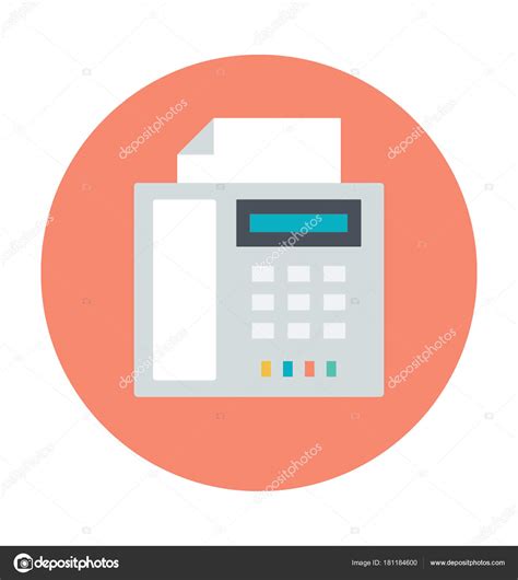 Office Printer Colored Vector Icon Stock Vector By ©vectorsmarket 181184600