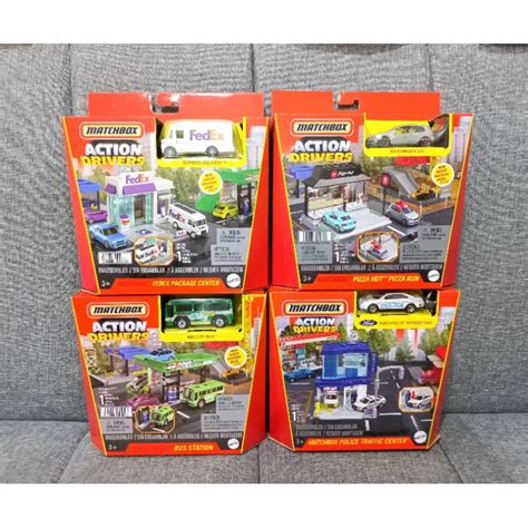 Jual Matchbox Action Drivers Fedex Package Center Pizza Hut Pizza Run