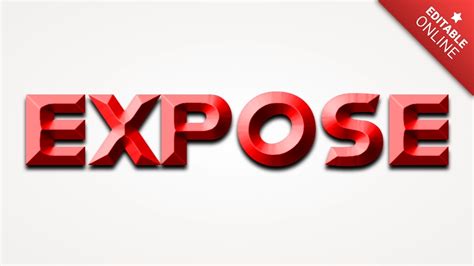 Expose Text Effect Generator