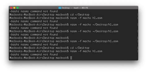 Nasm Error Showing In Terminal Bash Name Command Not Found