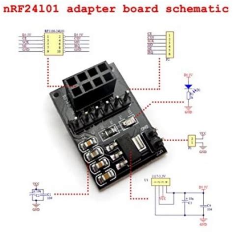 Breakout Adapter For Nrf24l01 With On Board 3 3v Regulator