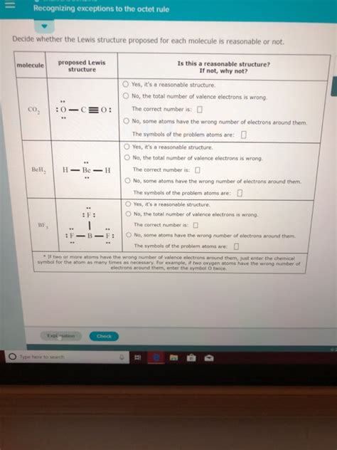 Solved Recognizing Exceptions To The Octet Rule Decide Chegg Com