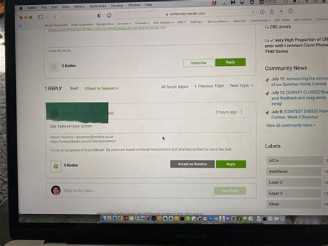 Re Crc Errors The Meraki Community