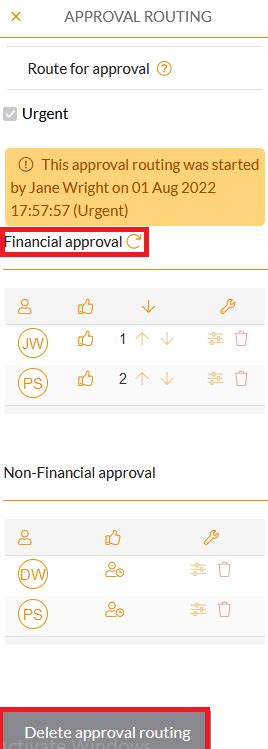 Topic Completing The Approval Routing