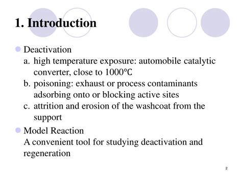 Ppt Catalyst Deactivation Powerpoint Presentation Free Download Id
