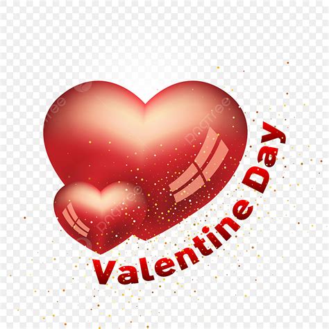 현실적인 3d 발렌타인 데이 디자인 벡터 일러스트 레이션 포스터 카드 사랑 Png 일러스트 및 벡터 에 대한 무료
