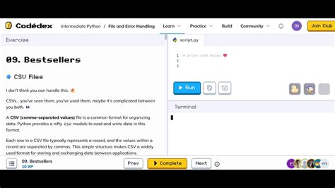 Codedex Python Intermediate 09 Bestsellers Youtube