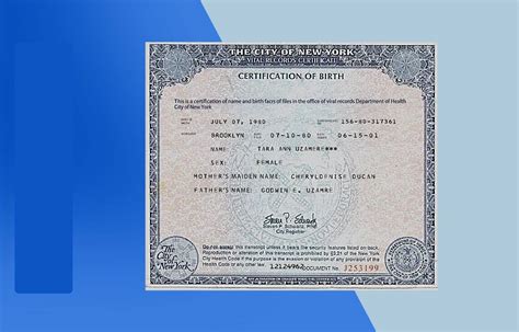 Usa New York Birth Certificate Psd Template Download Photoshop File