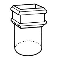 Cast Iron Rectangular Pipe To Round Connector Rectangular To Round
