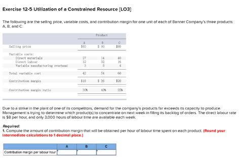 solved exercise 12 5 utilization of a constrained resource