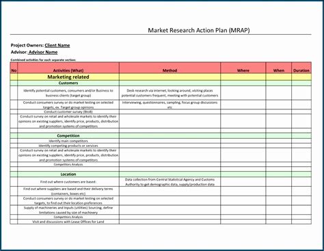 Marketing Strategy Action Plan Template Template 2 Resume Examples
