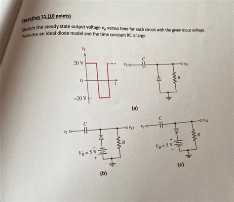 solved sketch the steady state output voltage v0 versus time