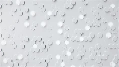 흰색 기하학적 육각 추상적 인 배경입니다 빛나는 육각형 벌집 표면 다각형 패턴 추상적 인 흰색 자기 발광 육각형 미래 추상 배경 3d 일러스트 0명에 대한 스톡 사진 및