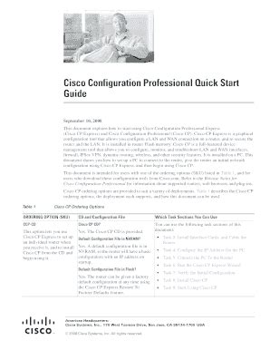 Fillable Online Cisco Configuration Professional Quick Start Guide Fax Email Print PdfFiller