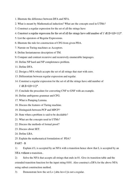 cs8501 toc model exam question bank pdf regular expression