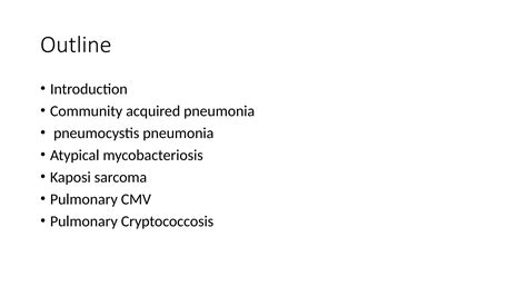 Pulmonary Complications Of Advanced Hiv Disease Pptx