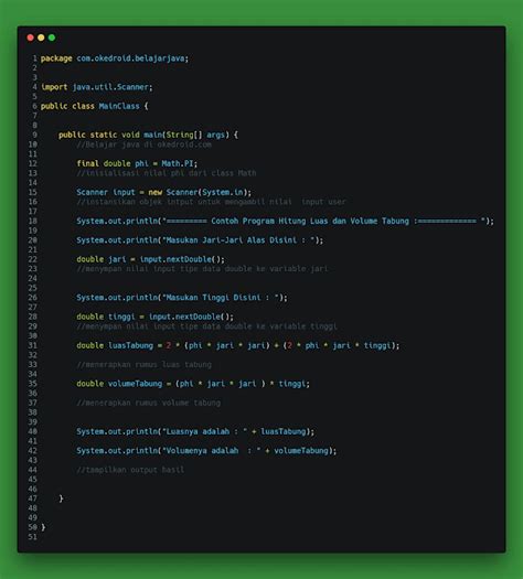 Contoh Kegiatan Menghitung Luas Dan Volume Tabung Di Java Belajar