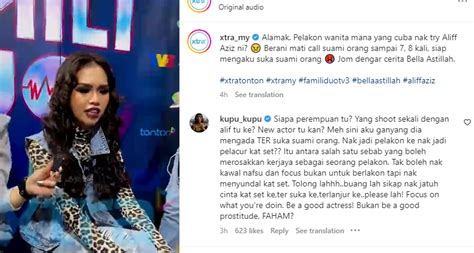 “nak Jadi Pelakon Ke Nak Jadi Pelacur” Nabila Huda Bengang Aktres