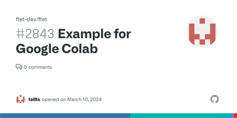 Example For Google Colab Issue 2843 Flet Dev Flet GitHub