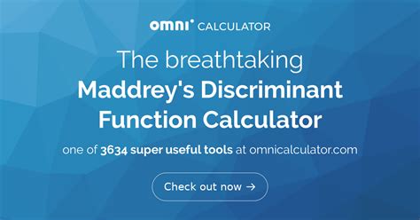 Maddreys Discriminant Function Calculator