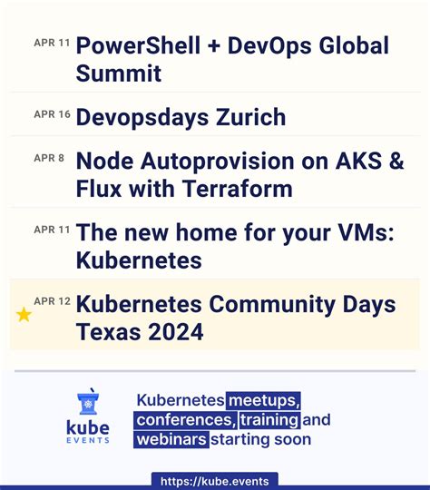 📅 kubernetes events starting in the next 24 hours node autoprovision