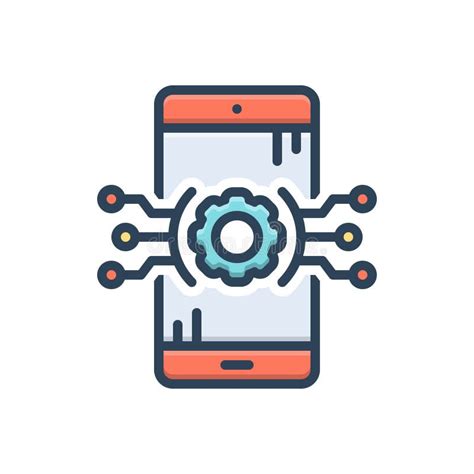 Color Illustration Icon For Technologies Automation And Machinery