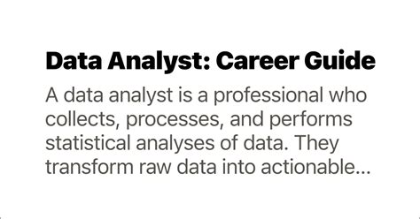 Data Analyst Career Guide Startup Jobs