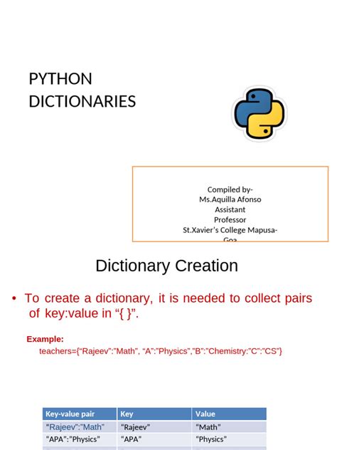 Python Dictionaries Creation And Usage Guide Pdf Computer Data
