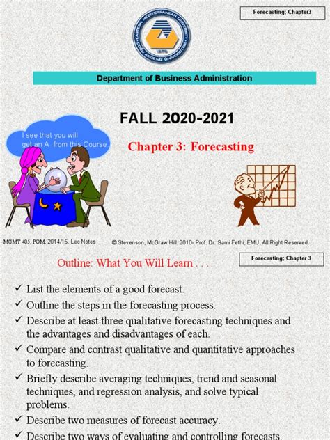 Forecastingch3 1921 Fall Pdf Forecasting Linear Regression