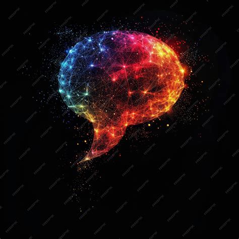 Premium Photo A Digital Speech Bubble On A Black Background