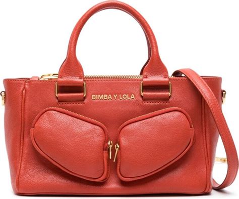 Bimba Y Lola Medium Pocket Leather Tote Bag Shopstyle
