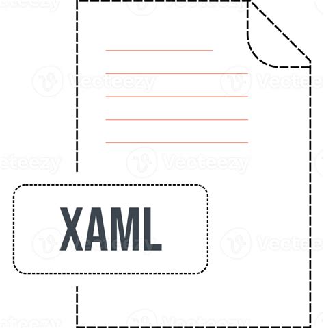 xaml file format icon dashed outline illustration 57912350 png