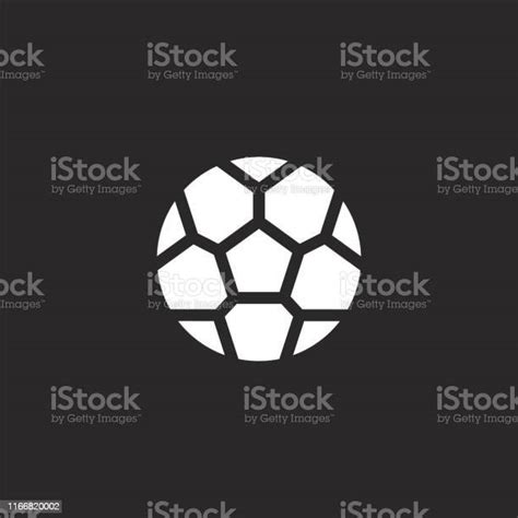 축구 공 아이콘입니다 웹 사이트 디자인 및 모바일 응용 프로그램 개발을위한 채워진 축구 공 아이콘 검은 배경에 고립 된 채워진 이탈리아 컬렉션에서 축구 공 아이콘입니다