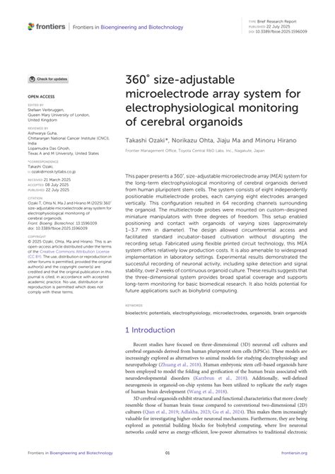 Pdf 360° Size Adjustable Microelectrode Array System For Electrophysiological Monitoring Of