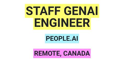 Hiring Staff Genai Engineer In Remote Peopleai Rdatascientistjobs