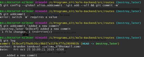 Github Git Alias With Two Commands Not Working But Another Commands Is Working Stack Overflow