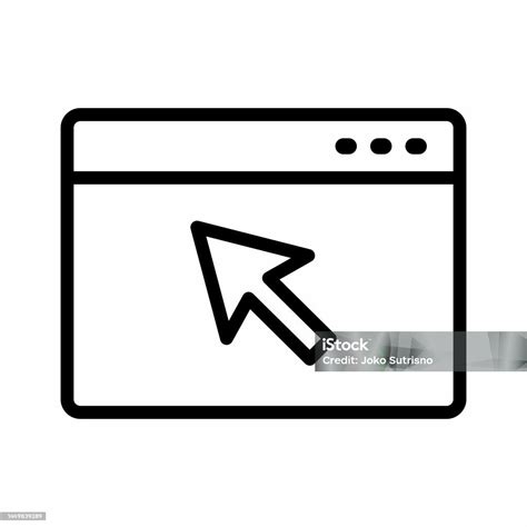 webpage cursor icon stock illustration download image now arrow