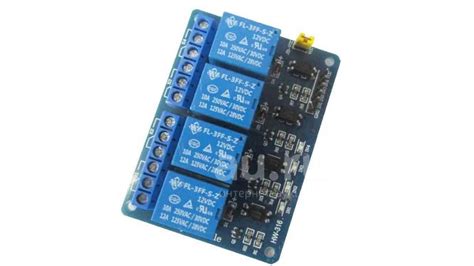 Модуль с четырьмя реле 12V, 10A (гальваническая развязка) — купить в ...