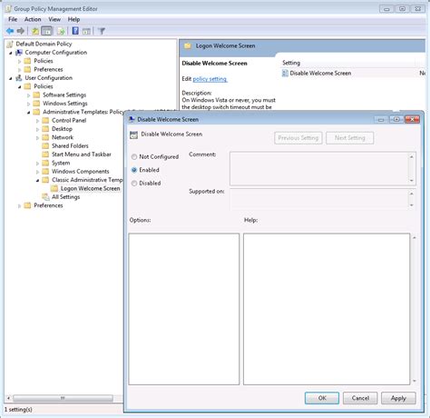 Hiding The Logon Welcome Screen On Windows