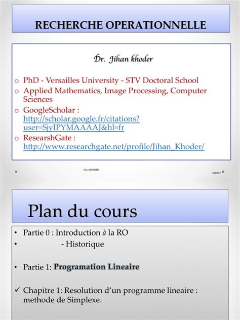 Programmation Lineaire Pdf Optimisation Linéaire Recherche Opérationnelle