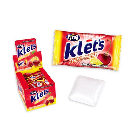 Fini Chicle Klets Sabor Cereza Y LimÓn Cash Moron