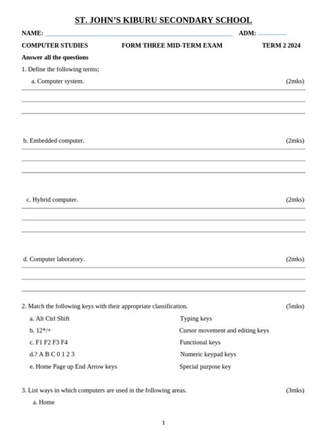 Comp F3 Mid Term Pdf Computer Keyboard Computer Engineering