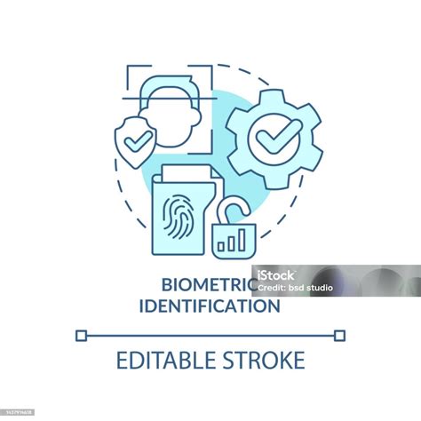 Biometric Identification Turquoise Concept Icon Stock Illustration Download Image Now