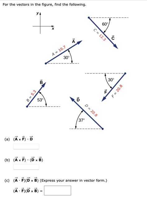 Solved For The Vectors In The Figure Find The Following Chegg Com