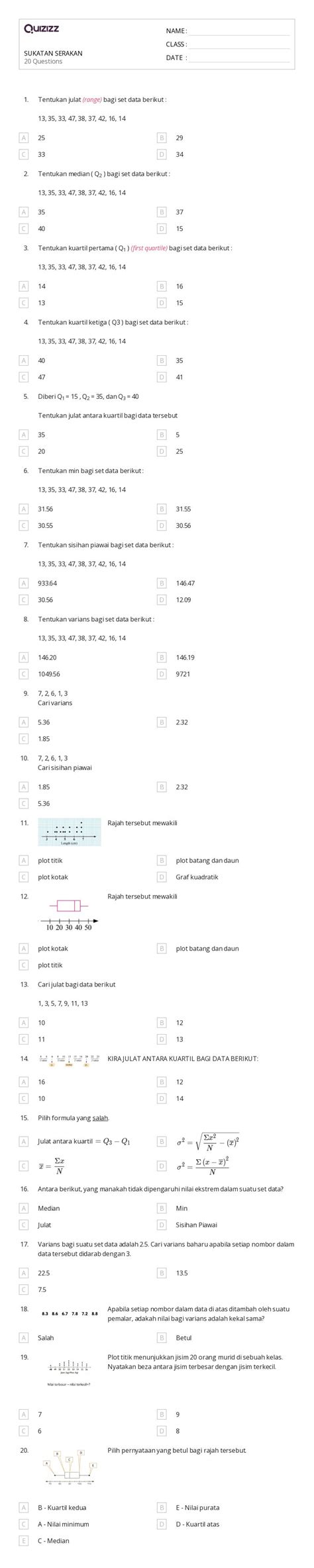 50 Lembar Kerja Plot Kotak Untuk Kelas 4 Di Quizizz Gratis And Dapat Dicetak 50 Lembar Kerja Plot Kotak Untuk Kelas 4 Di Quizizz Gratis And Dapat Dicetak