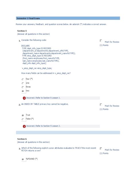 Semester 1 Final Exam Pdf Plsql Subroutine
