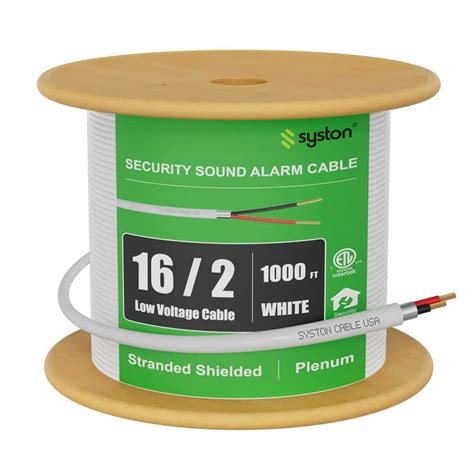 Syston Cable Technology 1000 Ft 162 White Cl3pcmp Plenum Rated